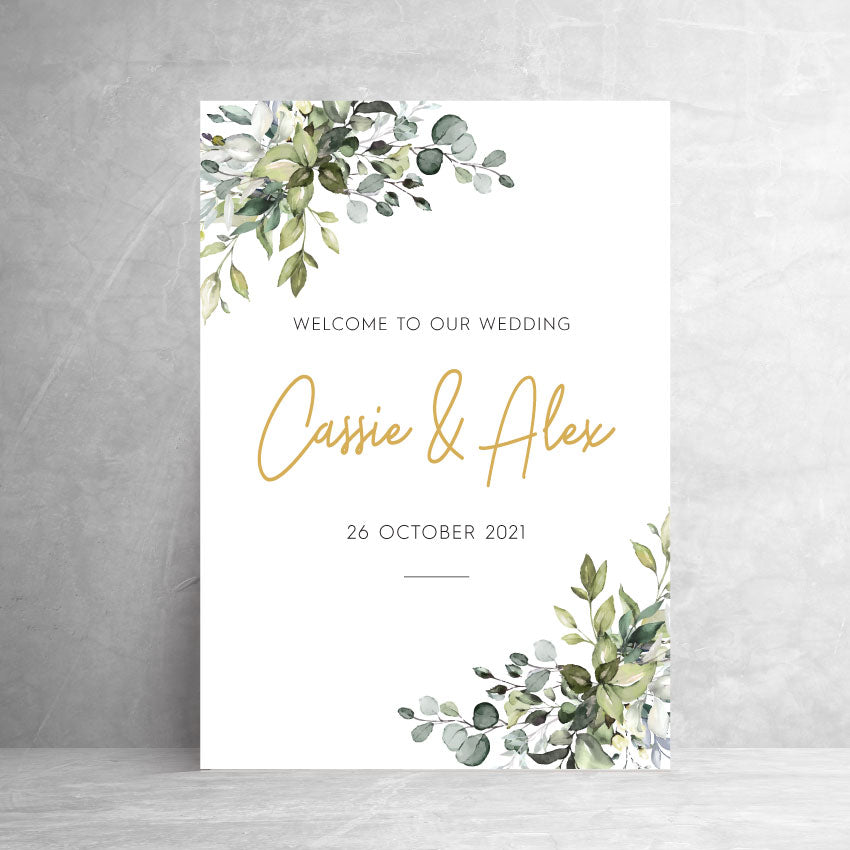 Amelia Welcome Board – Carte Elegante