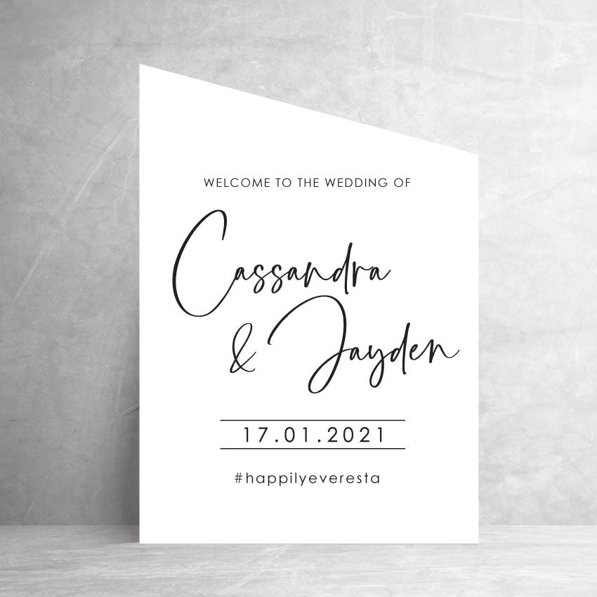 Cassandra Welcome Board – Carte Elegante